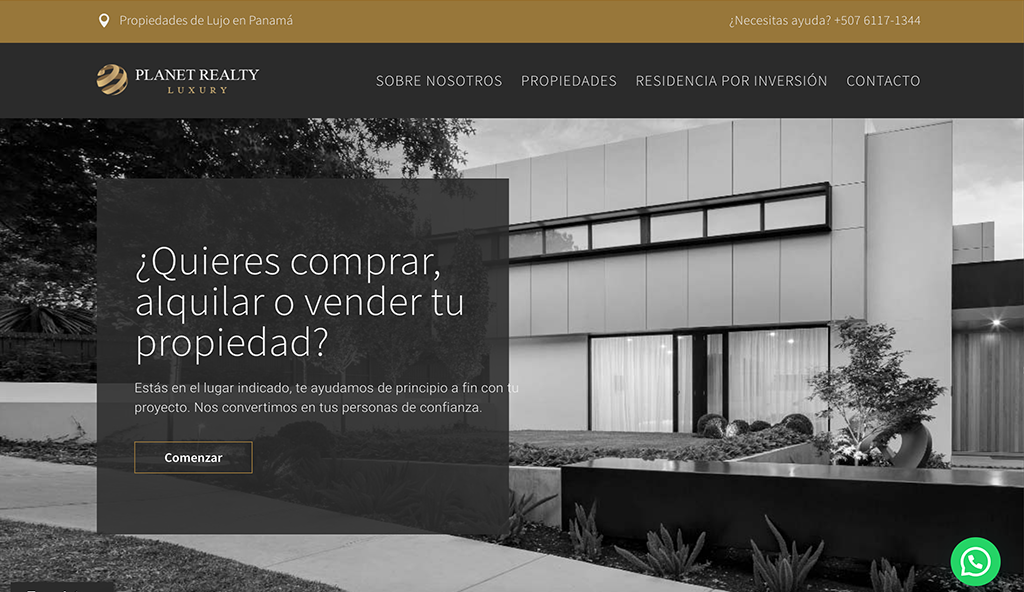 Rebranding y lanzamiento de Sitio Web de bienes raíces para Planet ...